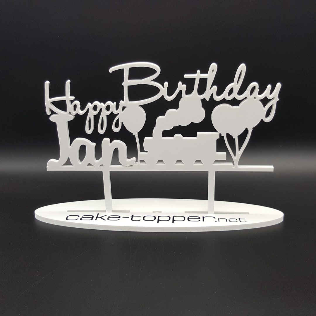 Cake Topper Birthday V1 Steam Locomotive - Etsy