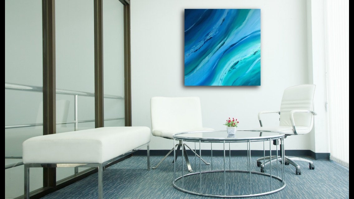 Together as One Abstract Painting, Fine Art, Wall Art, Modern Art ...