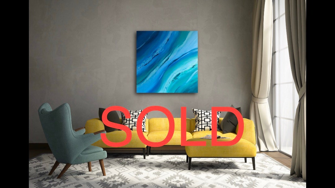 Together as One Abstract Painting, Fine Art, Wall Art, Modern Art ...