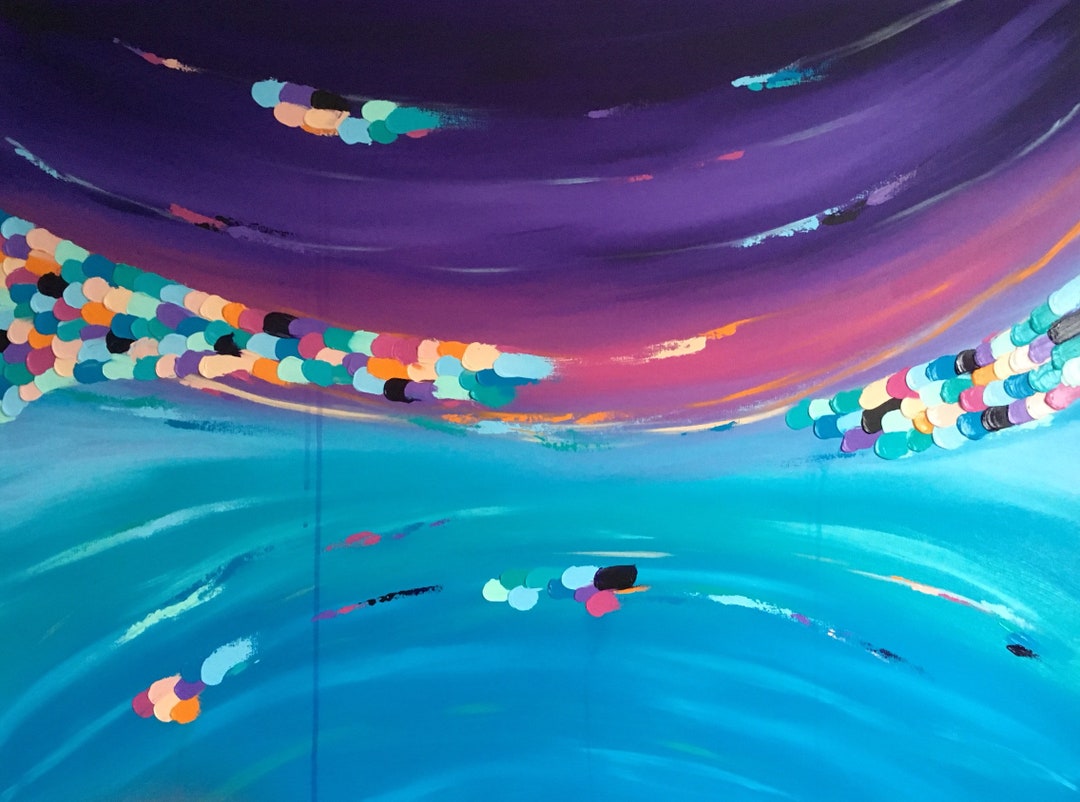 Going With the Flow Abstract Painting Home Decor Wall Art - Etsy