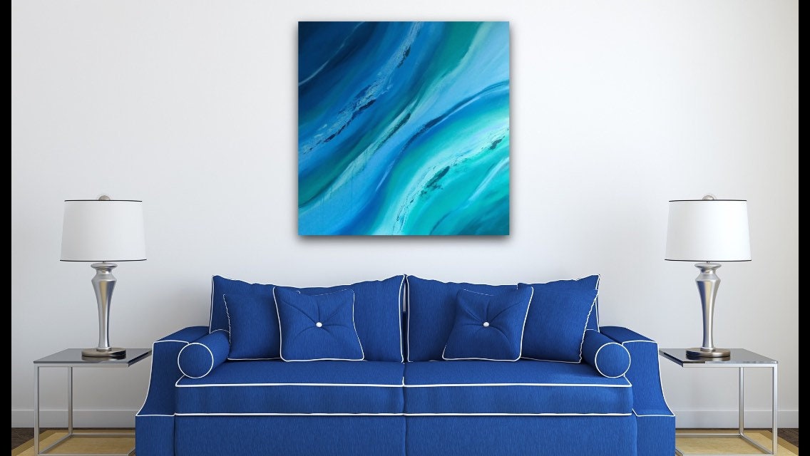 Together as One Abstract Painting, Fine Art, Wall Art, Modern Art ...