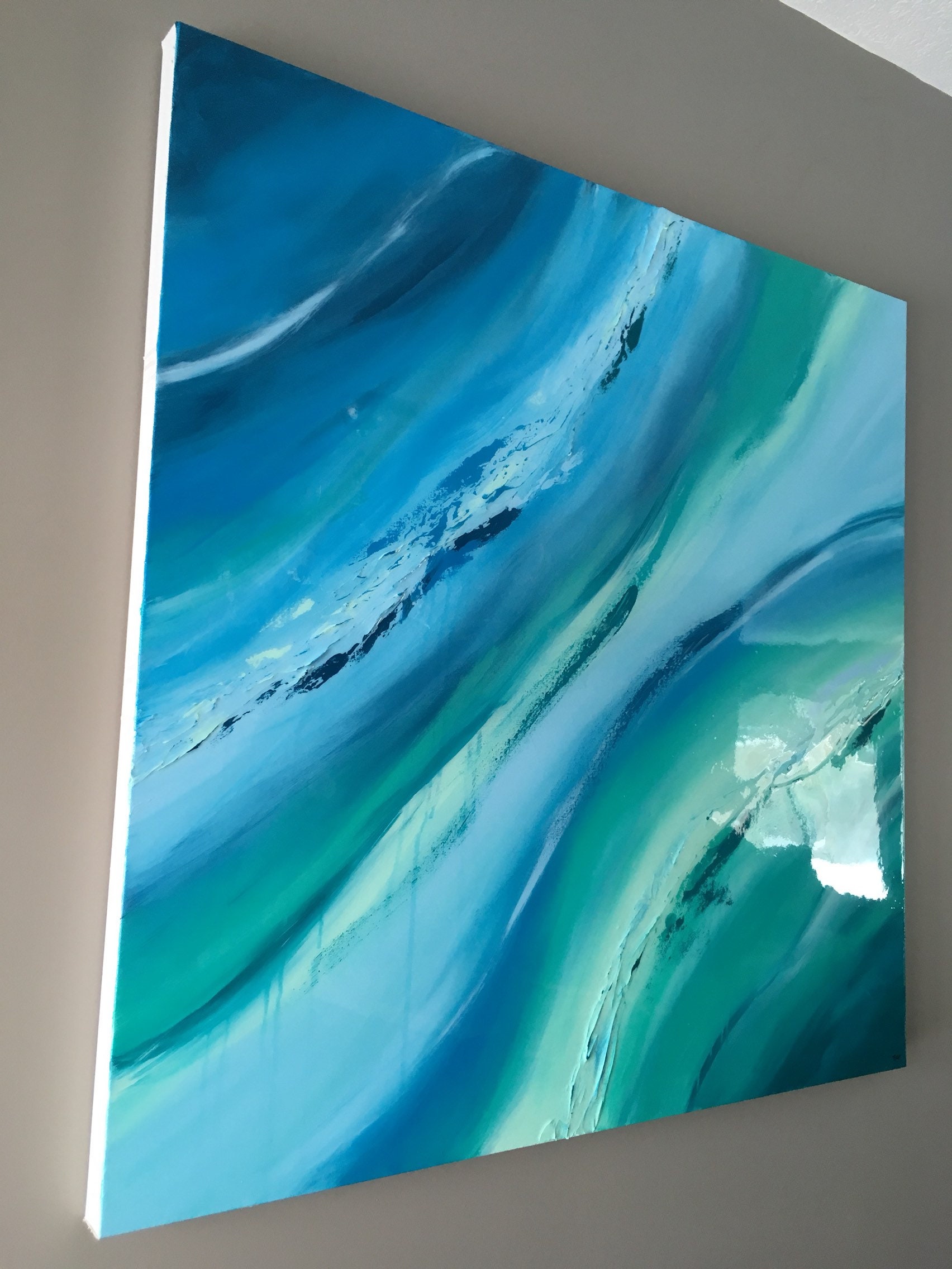 Together as One Abstract Painting, Fine Art, Wall Art, Modern Art ...