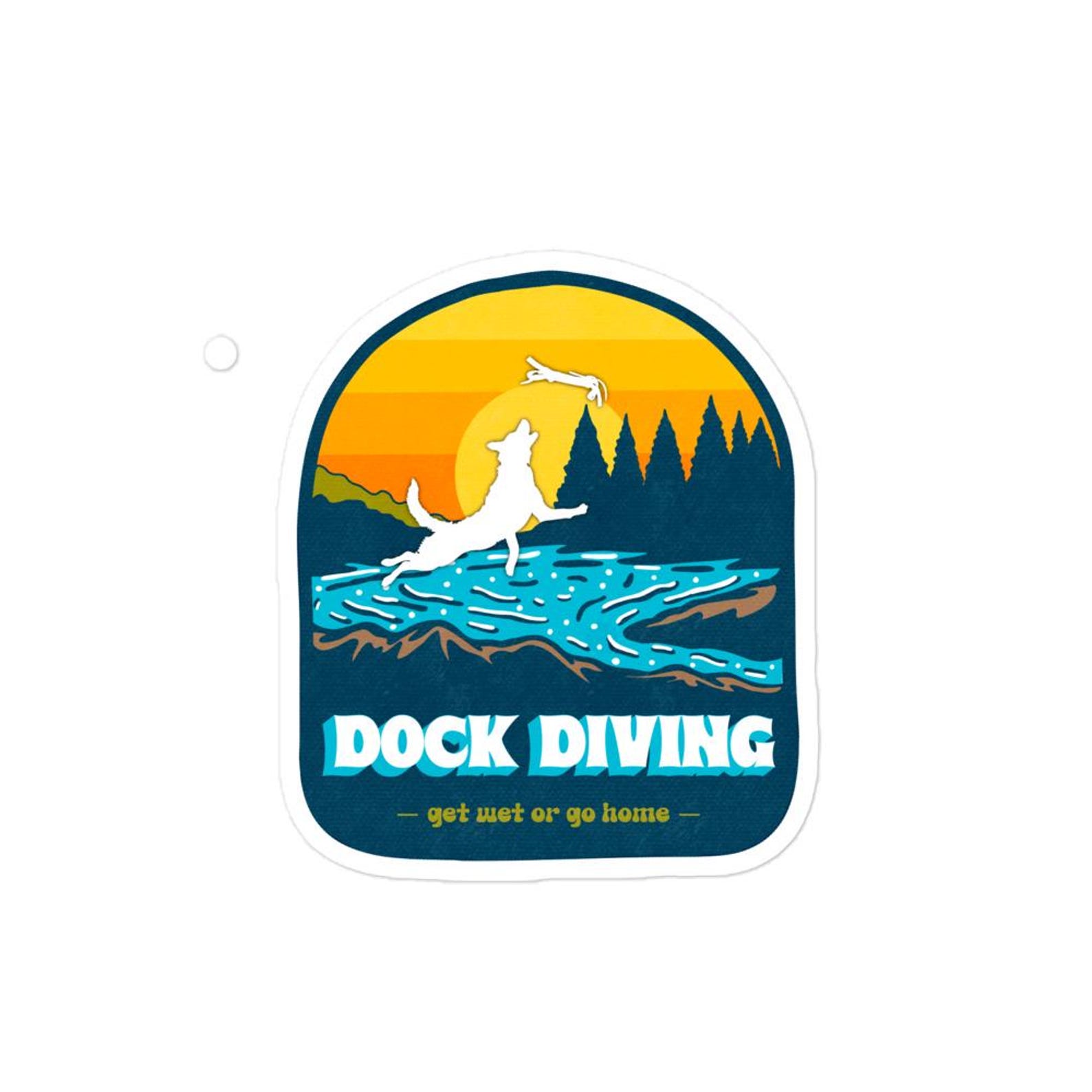 Dock Diving - National Park Themed Vinyl Sticker | Large Format - Etsy