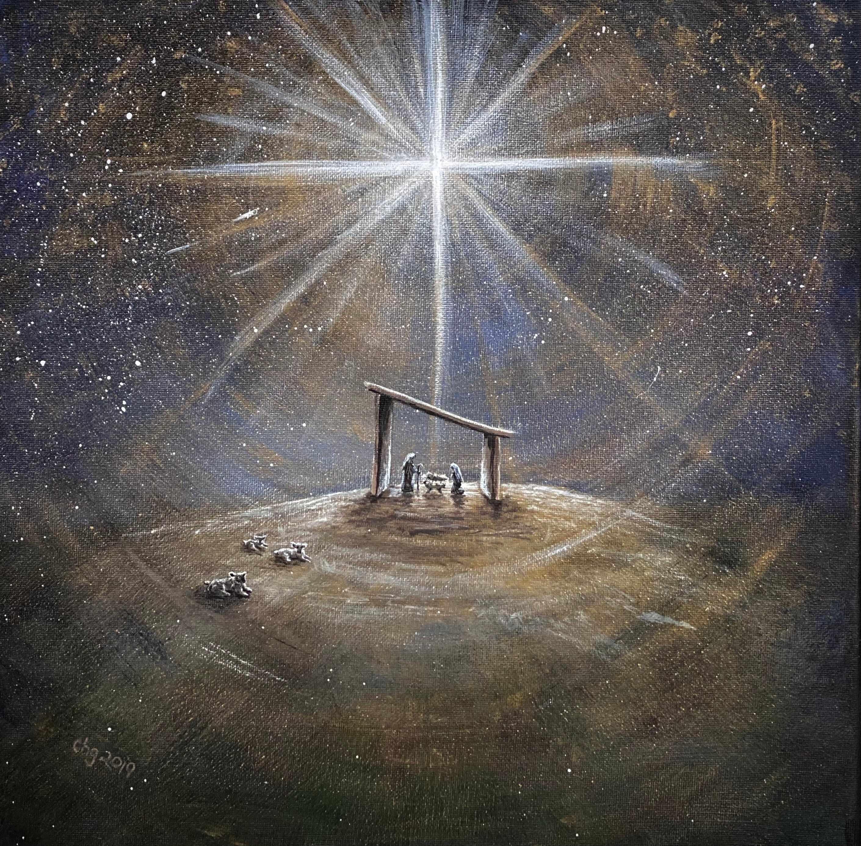 Holy Nativity Canvas Print, Christmas Star of Bethlehem Art - Etsy