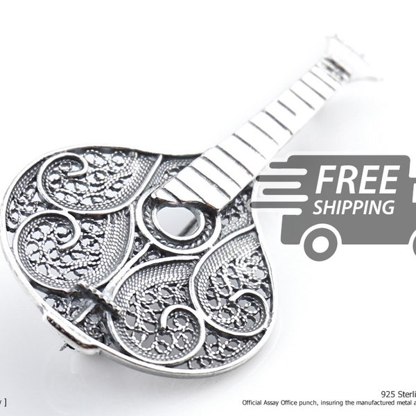 Silver Filigree Pin - Etsy