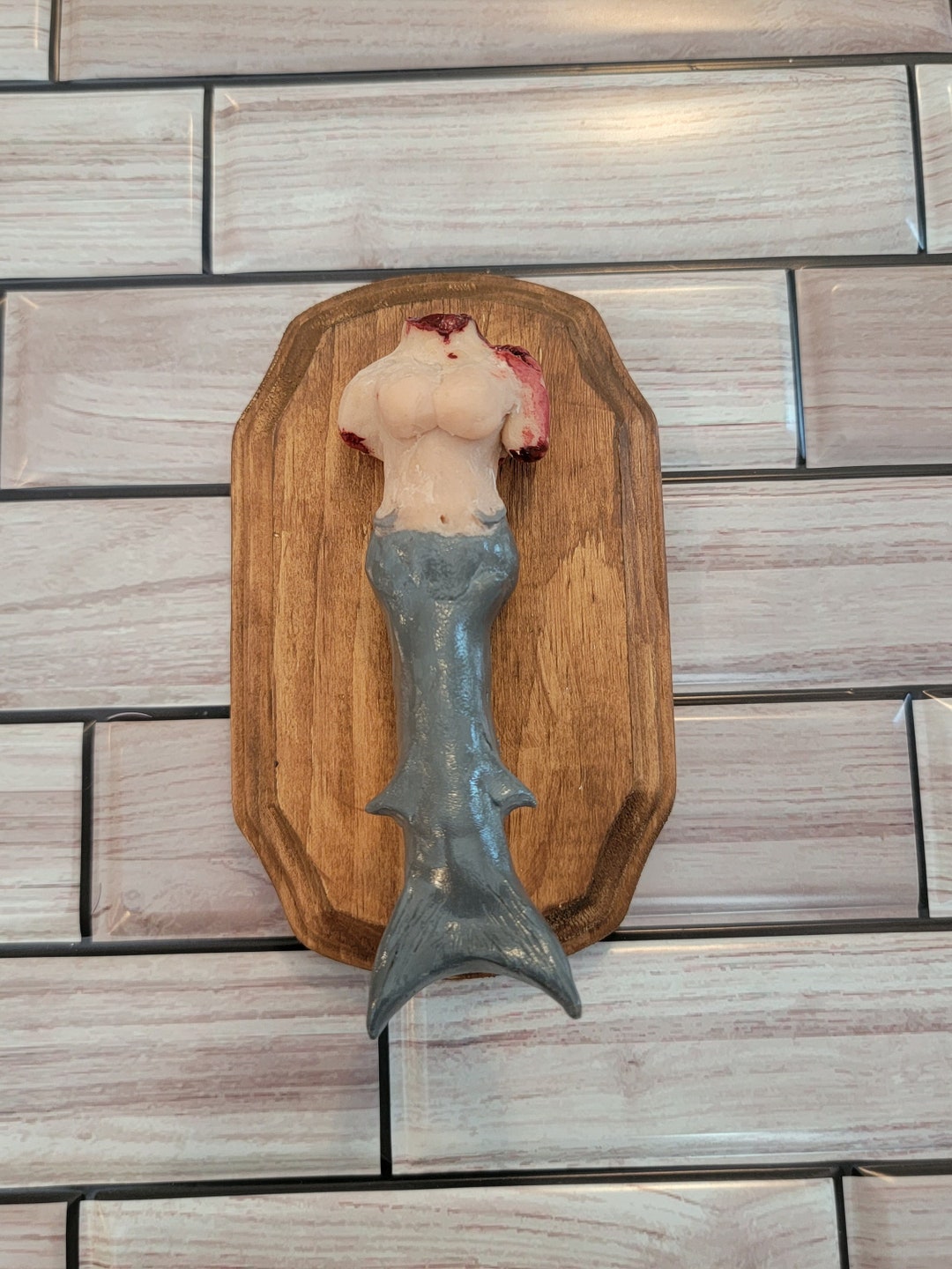 Miniature Mermaid, Mounted Body, Polymer Clay, Handcrafted Sculpture ...