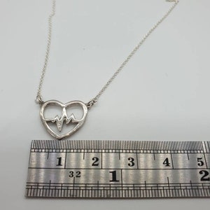 Lifeline Pulse Heartbeat Charm Open Heart Necklace,heartbeat Necklace ...