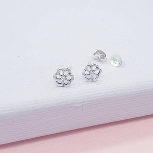 5 Mm Tiny Flower Outline Earrings, Simple and Peaceful, Nickle Free ...