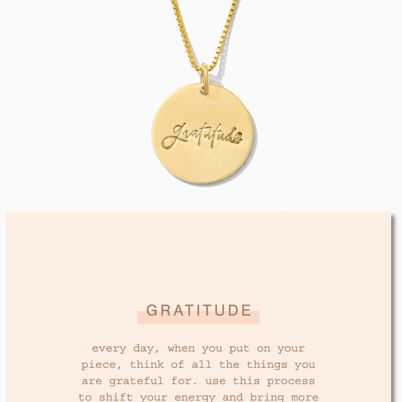 Gratitude Necklace - Etsy