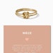 Cousin Linked Heart Ring With CZ, Gift Idea for Cousin, Tiny Pave Cubic ...