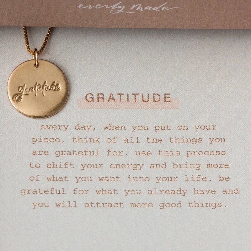 Gratitude Necklace - Etsy