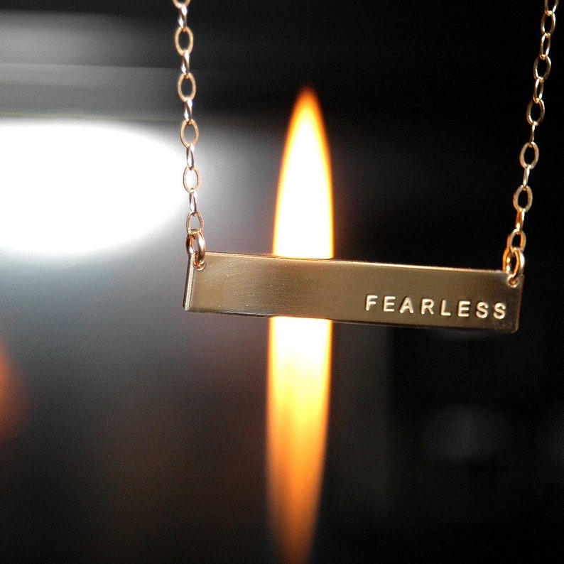 Fearless Necklace, 14k Gold Filled, .925 Sterling Silver, Rose Gold - Etsy