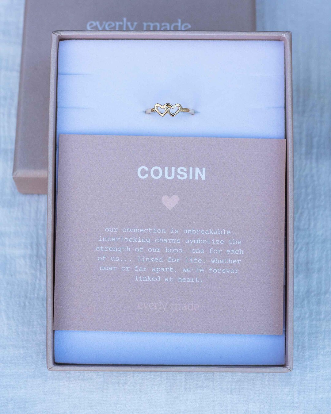 Cousin Linked Hearts Ring, 18k Gold Vermeil, .925 Sterling Silver - Etsy