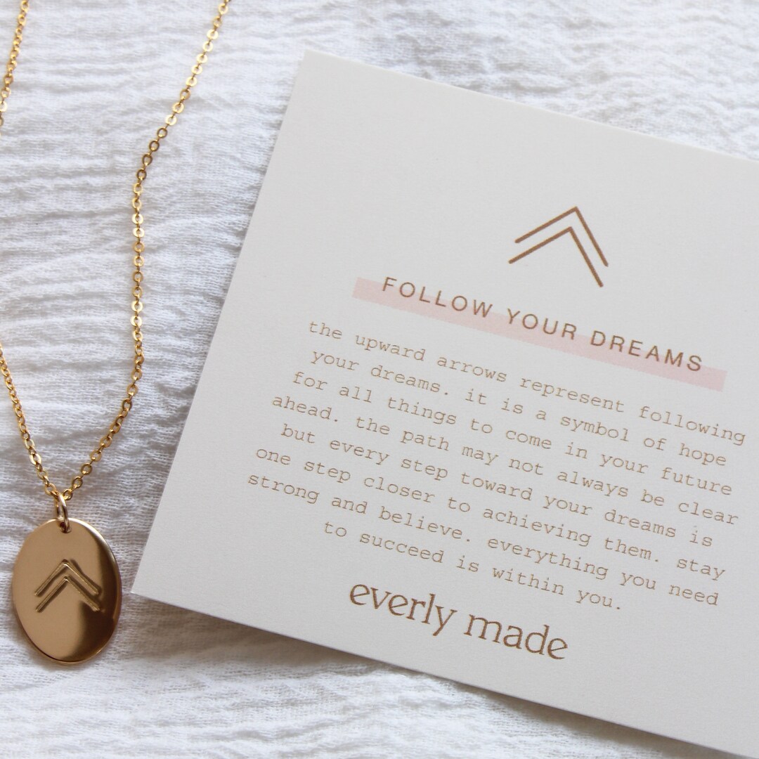 Follow Your Dreams Necklace, Graduation Gift, Dream Necklace ...