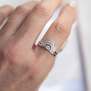 Rainbow Bridge Ring, 18k Vermeil - Etsy