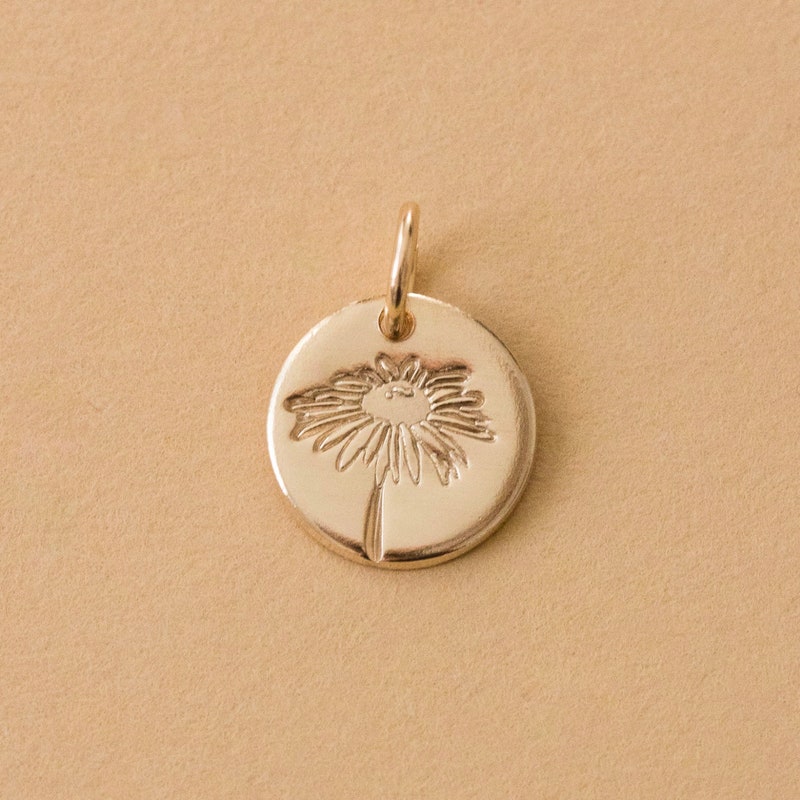 Gold Flower Charm - Etsy