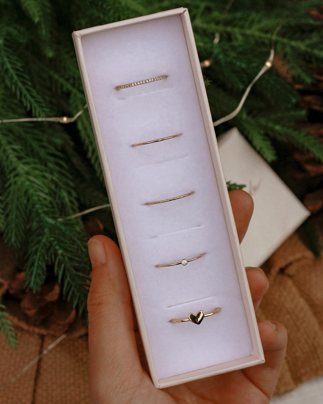 Christmas Rings Gift Set Nº4 , Set of 5 Rings, Christmas Gift ...