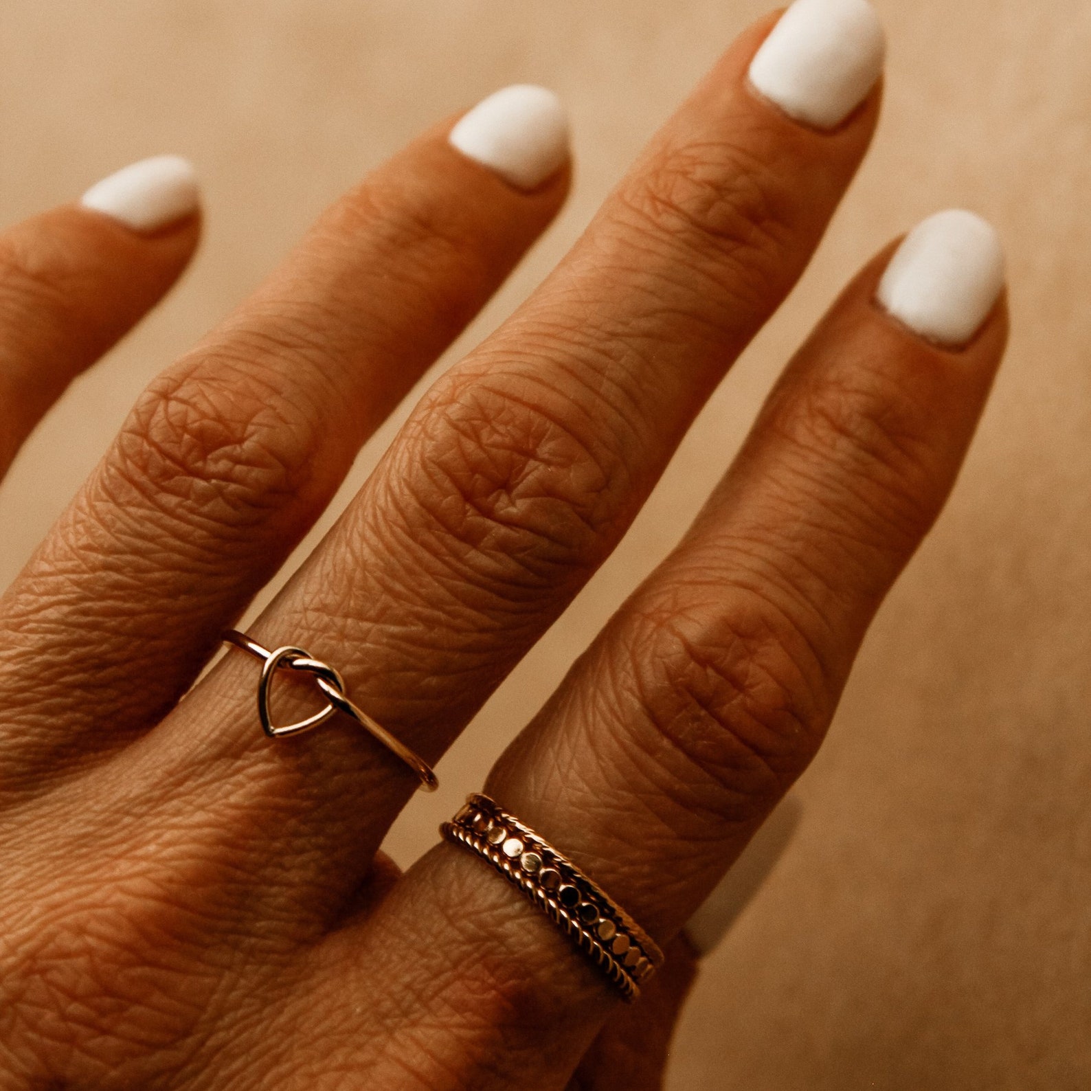 Heart Knot Ring, Delicate Heart Knot Ring, Knotted Heart Ring, Heart ...