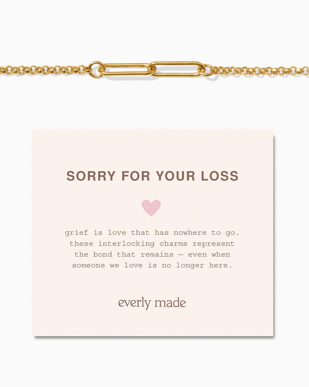 Sorry for Your Loss Bracelet, 14k Gold Filled, .925 Sterling Silver ...