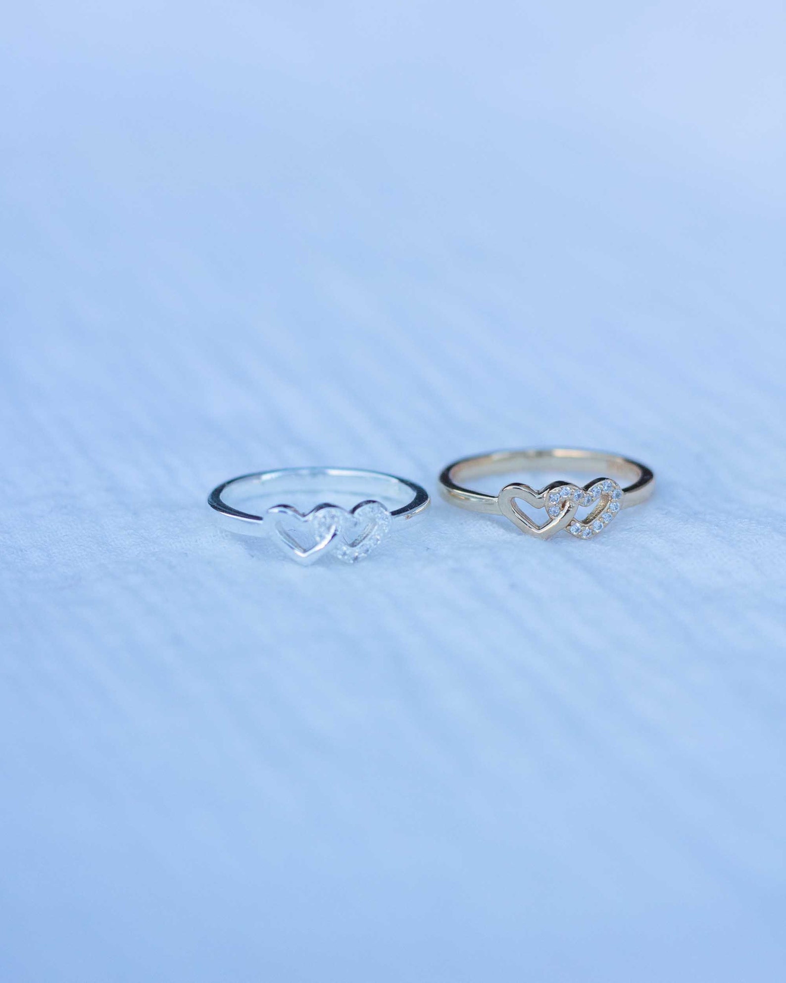 Cousin Linked Heart Ring With CZ, Gift Idea for Cousin, Tiny Pave Cubic ...