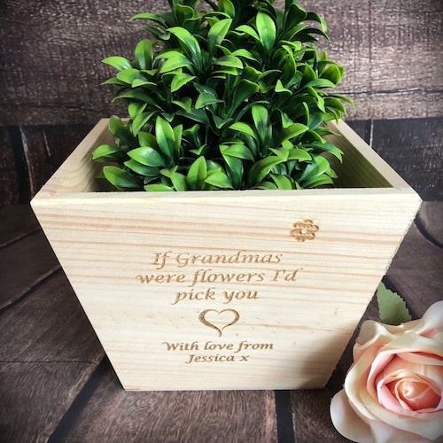 Personalised Planter Plant Pot Engraved Birthday Retirement - Etsy UK