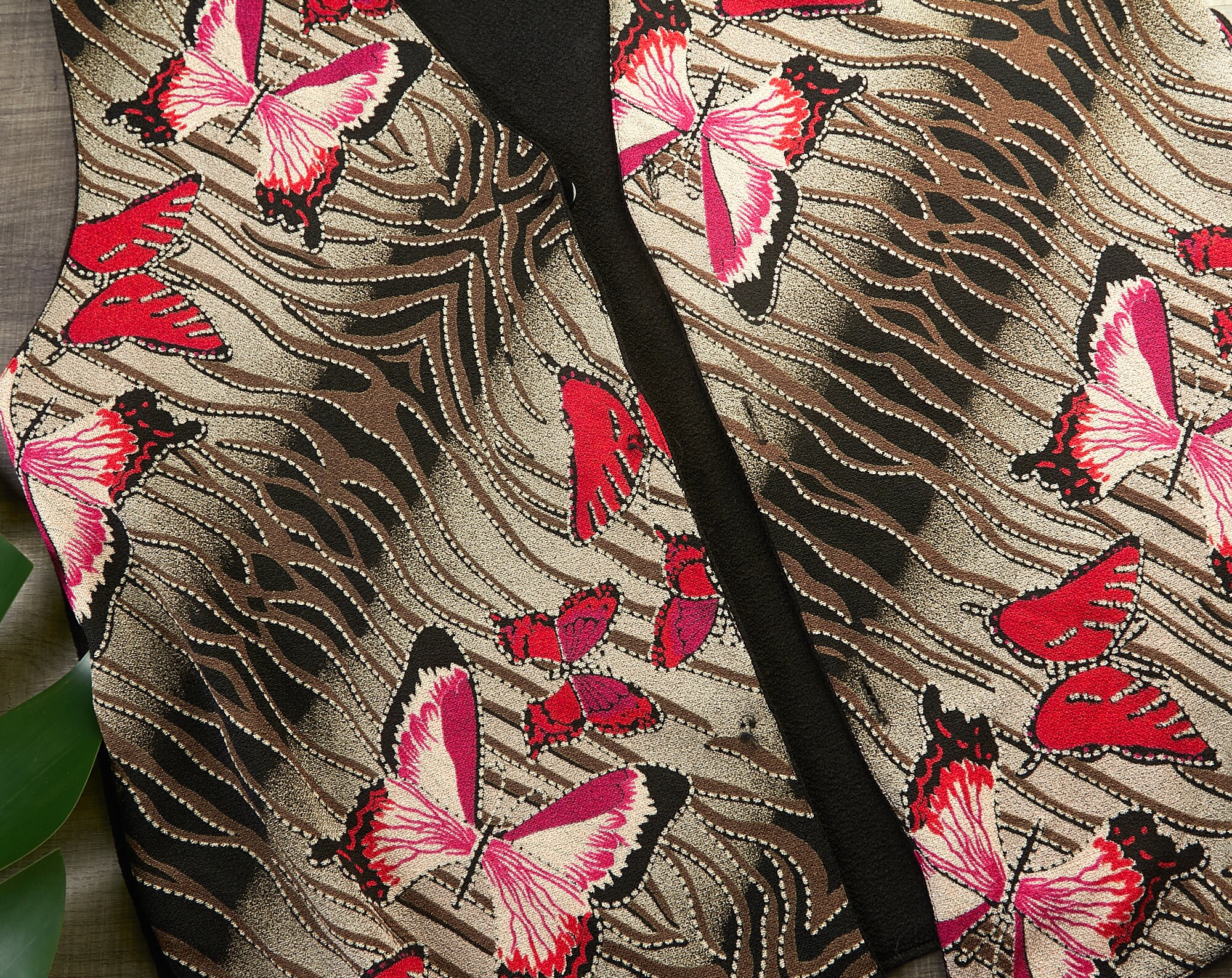 Double Sided Vintage Vest Butterfly Printed Vest Both - Etsy