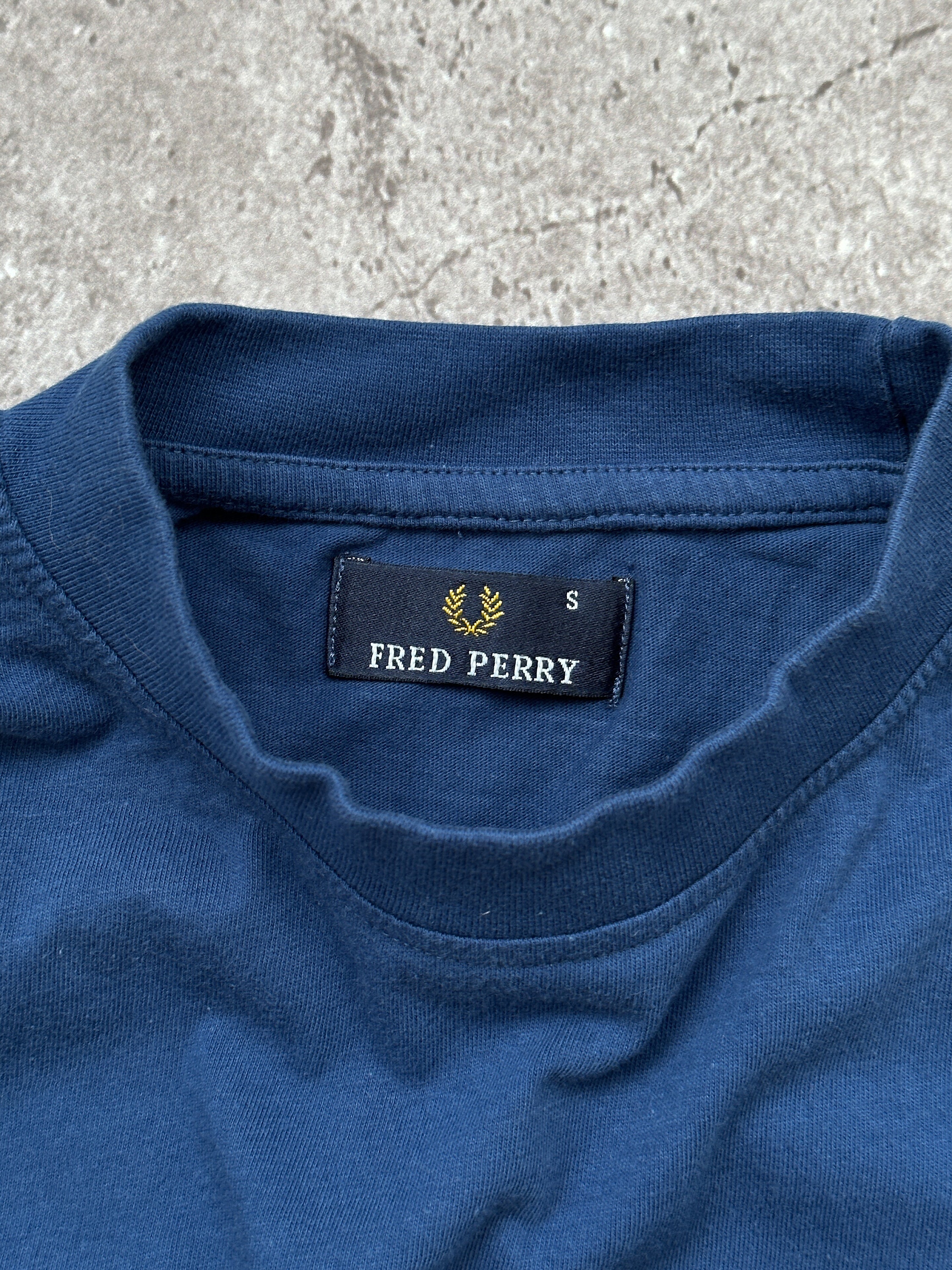 Vintage Fred Perry Blue Tee Shirt - Etsy