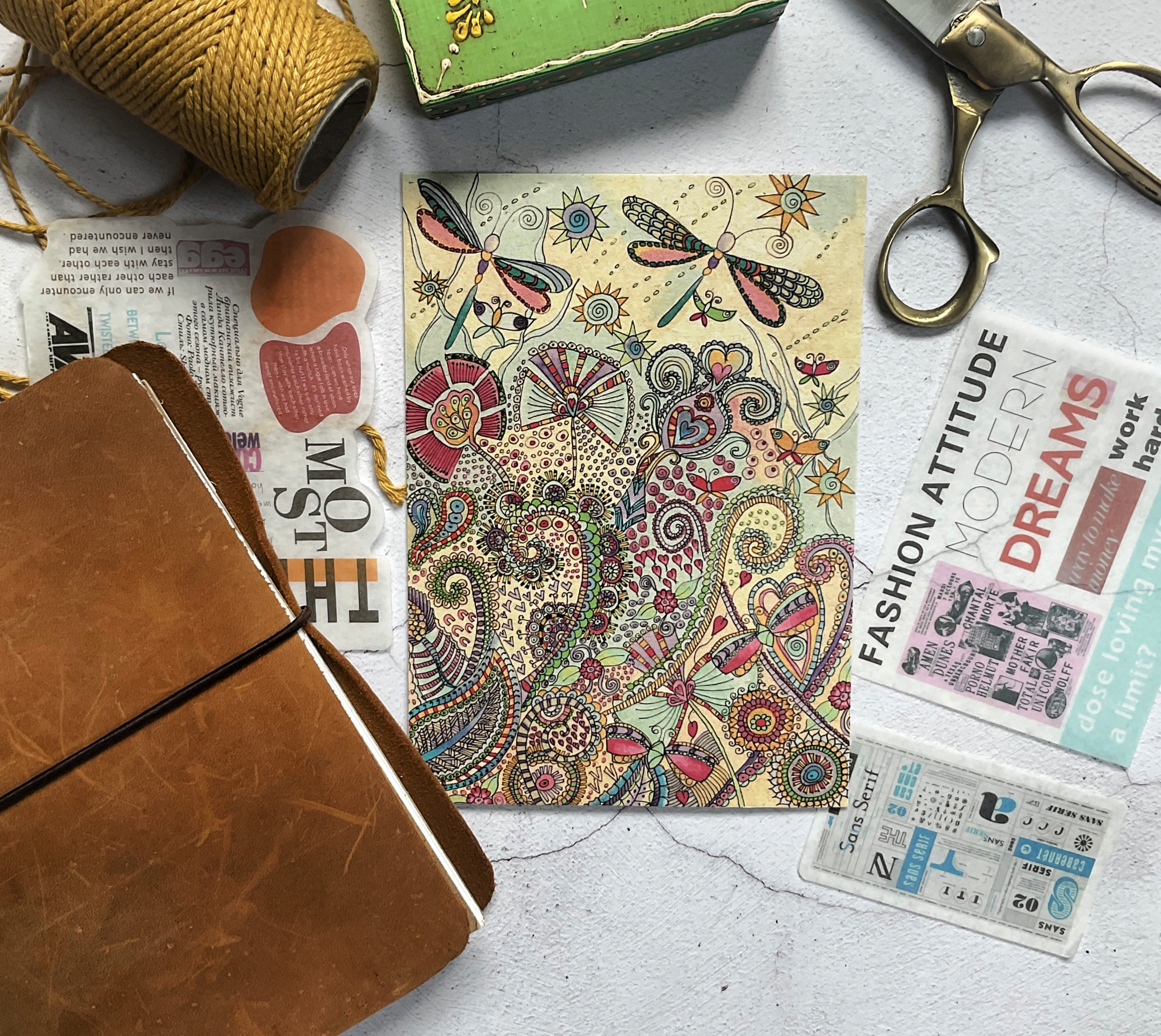 Postcard Pack Boho Postcards Bohemian Prints Hippy Friend | Etsy