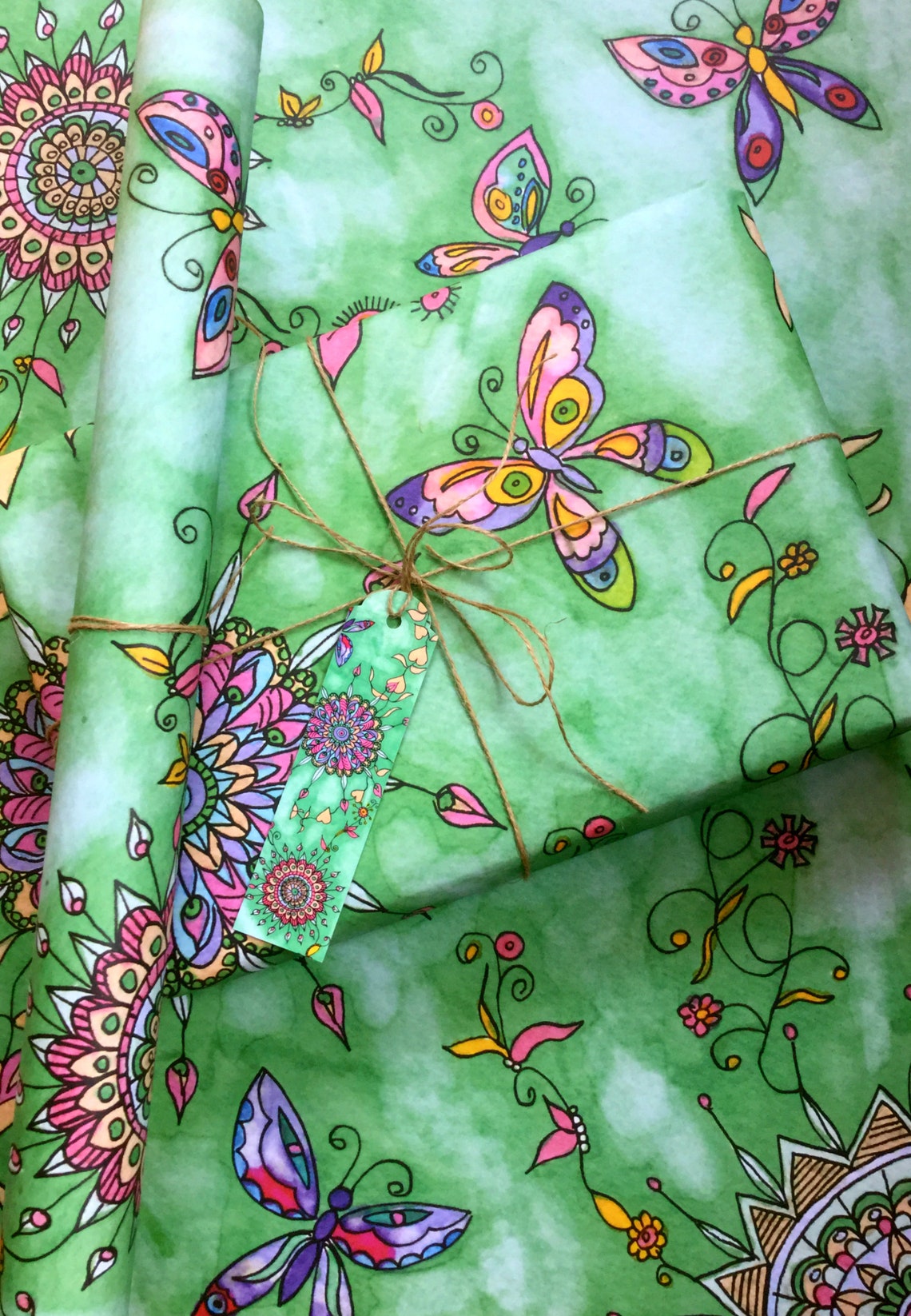 Recycled Gift Wrap Wrapping Paper Turquoise Gift Wrap | Etsy