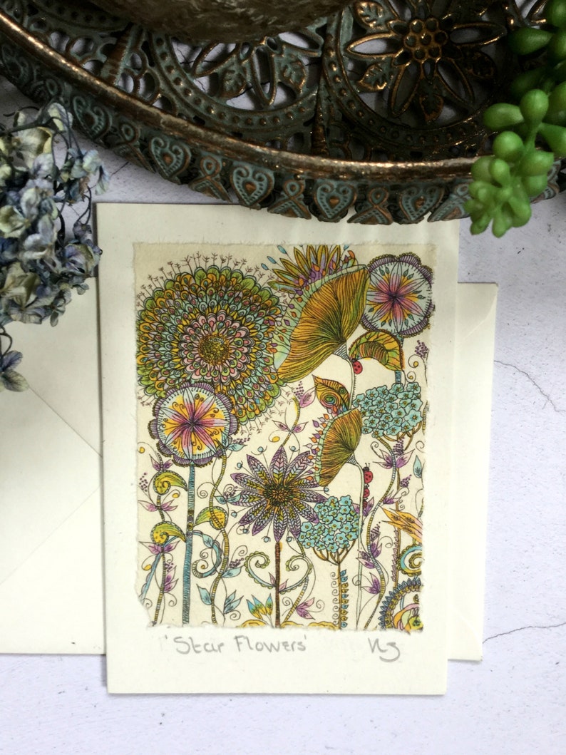 Handmade Greeting Card Boho Bohemian Birthday Indian Ethnic - Etsy UK