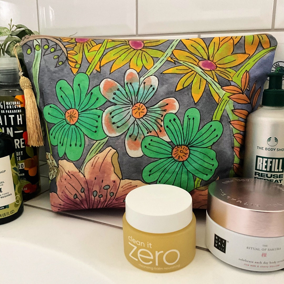 Extra Large Washbag Extra Large Toiletries Bag Lily Flower - Etsy UK