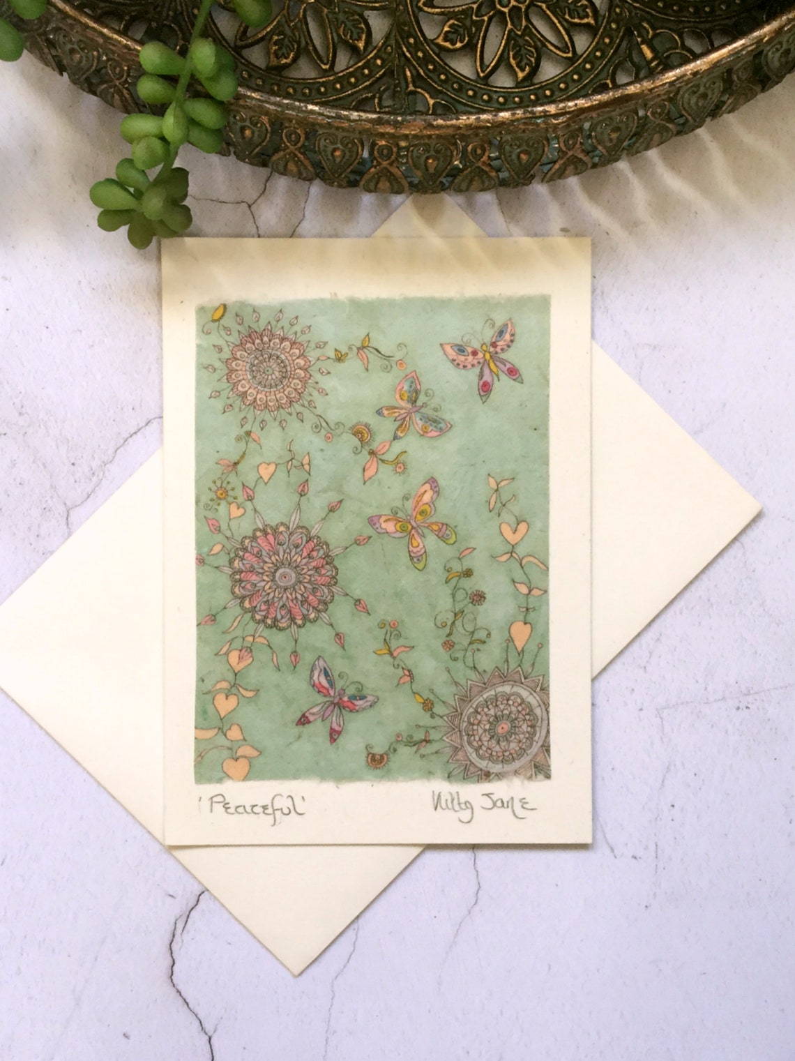 Handmade Greeting Card Indian Ethnic Art Card Any Occasion | Etsy