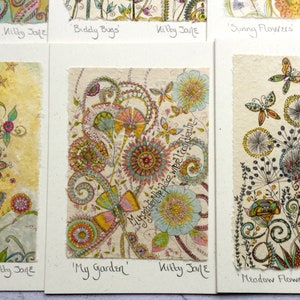 Pack of Floral Bohemian Greeting Cards Boho Flower Greeting Cards ...