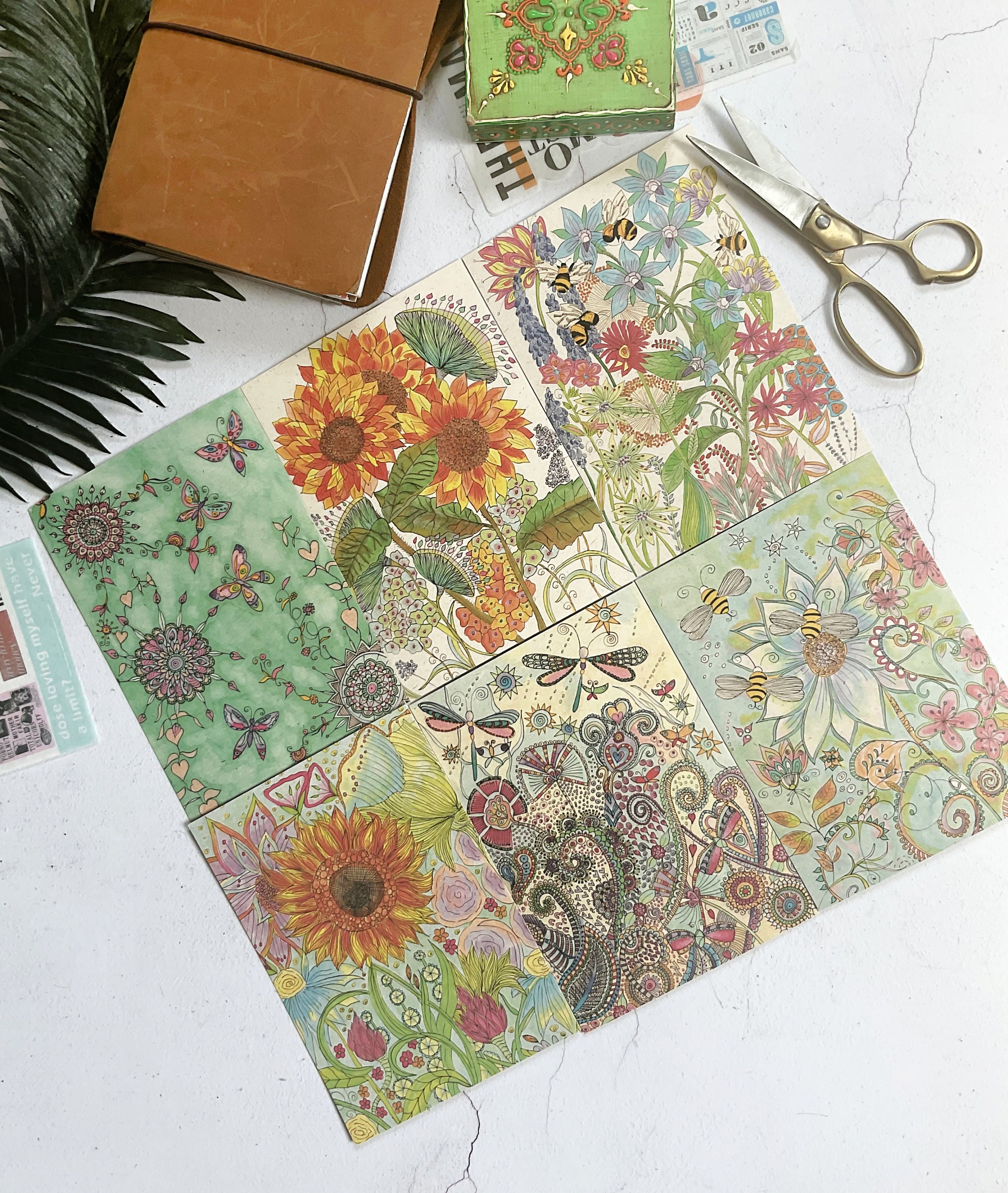 Postcards Vintage Style Postcards Floral Boho Postacrds - Etsy UK