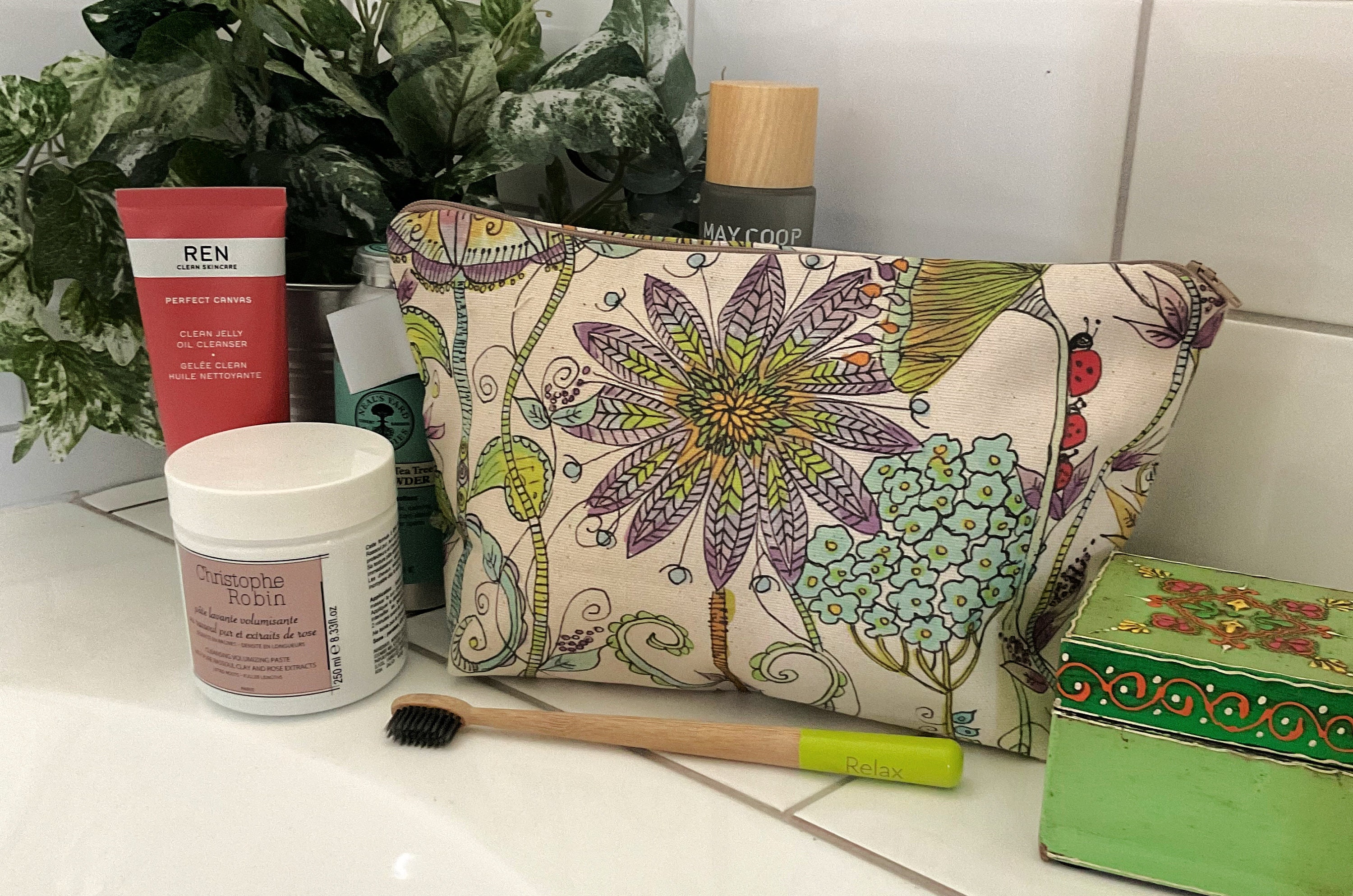 Large Cotton Washbag Ethnic Pattern Wash Bag Boho Hippie - Etsy UK