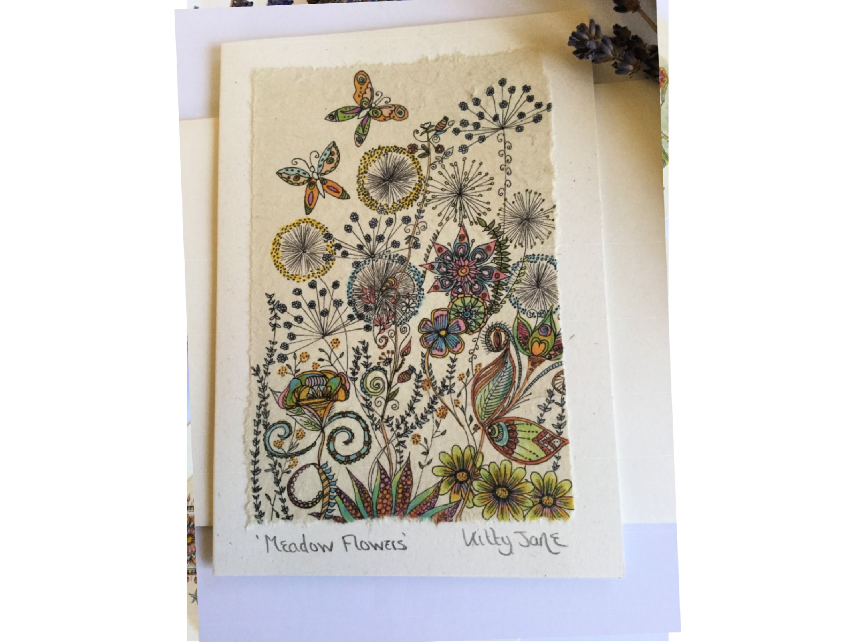 Pack of Floral Bohemian Greeting Cards Boho Flower Greeting - Etsy UK