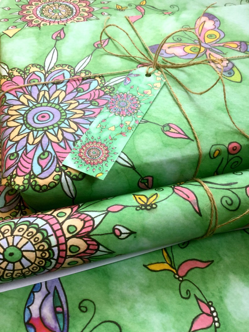 Recycled Gift Wrap Wrapping Paper Turquoise Gift Wrap | Etsy