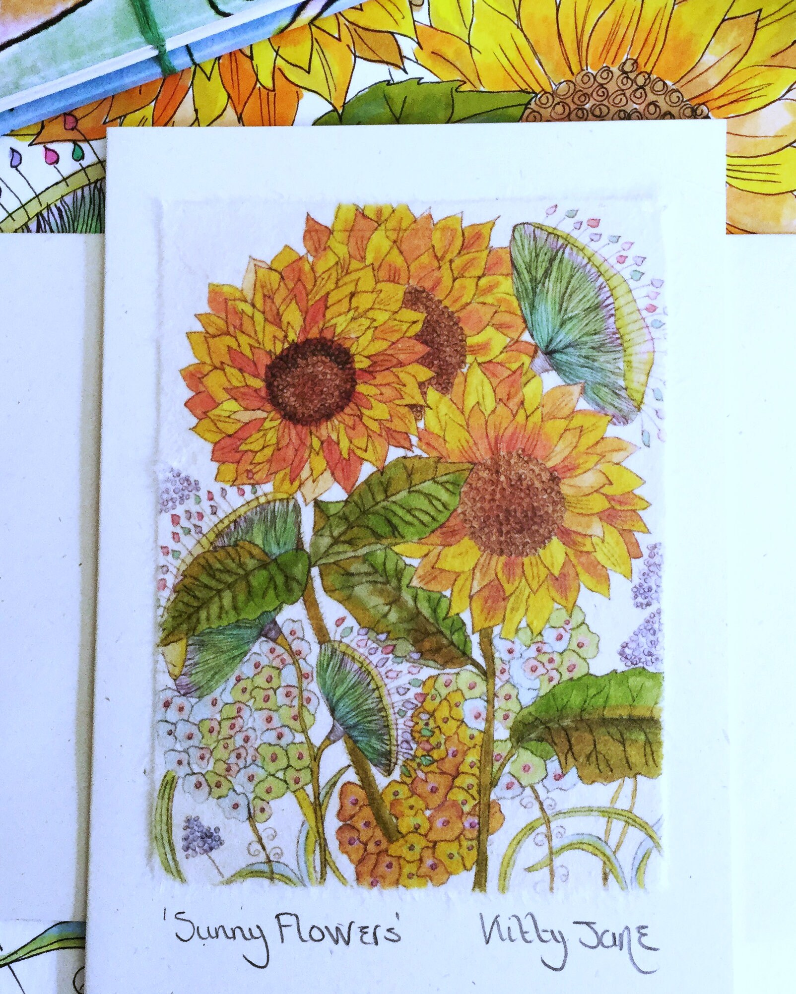 Pack of Floral Bohemian Greeting Cards Boho Flower Greeting - Etsy UK