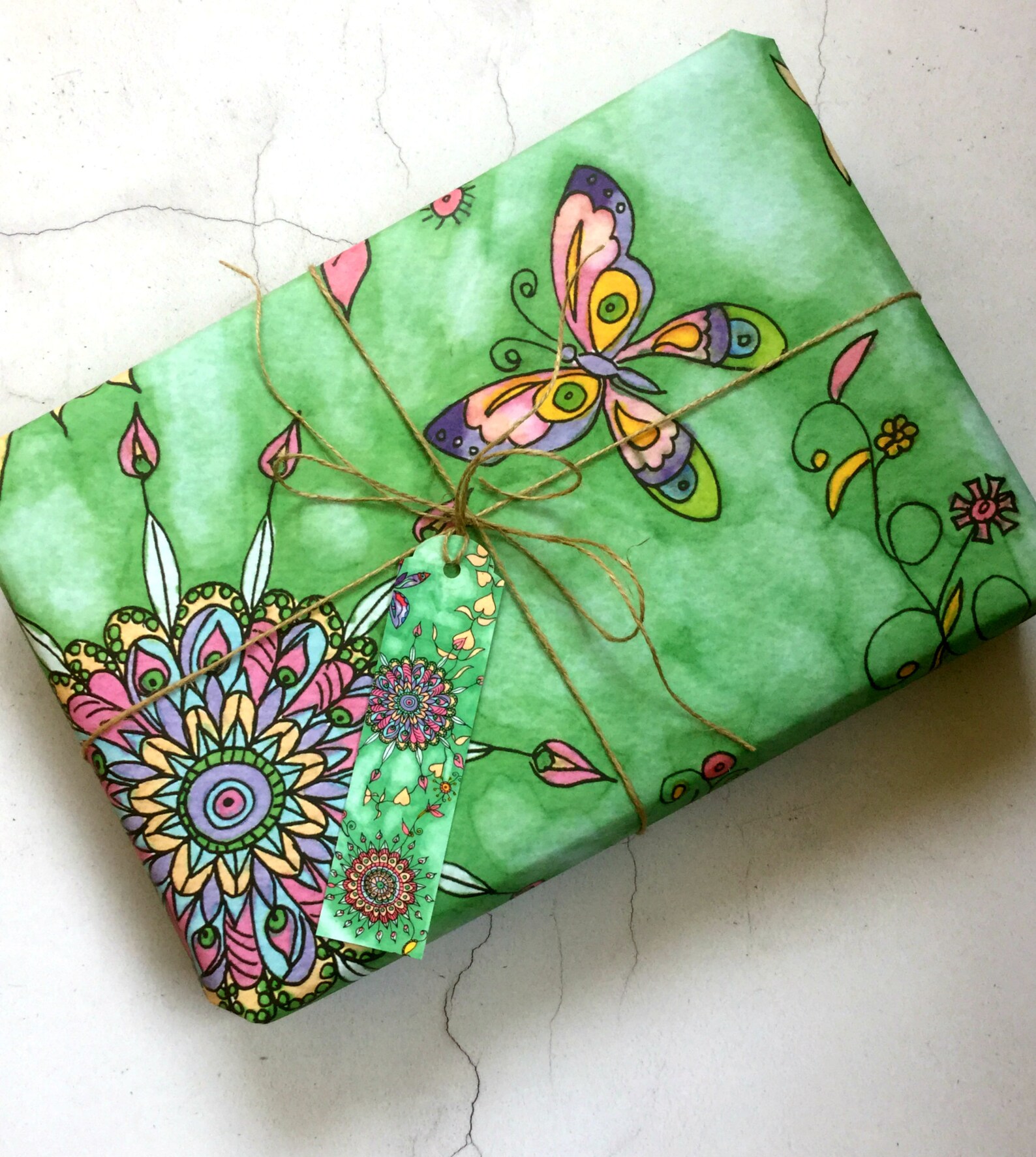 Recycled Gift Wrap Wrapping Paper Turquoise Gift Wrap | Etsy