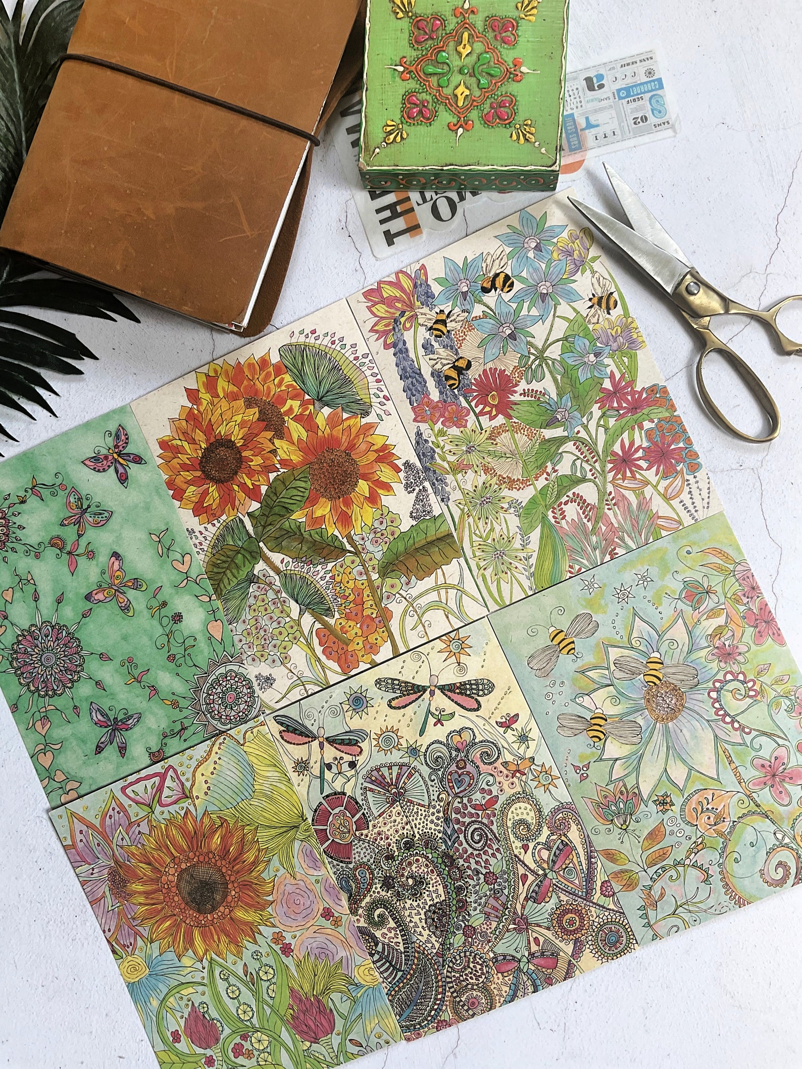 Postcards Vintage Style Postcards Floral Boho Postacrds - Etsy UK