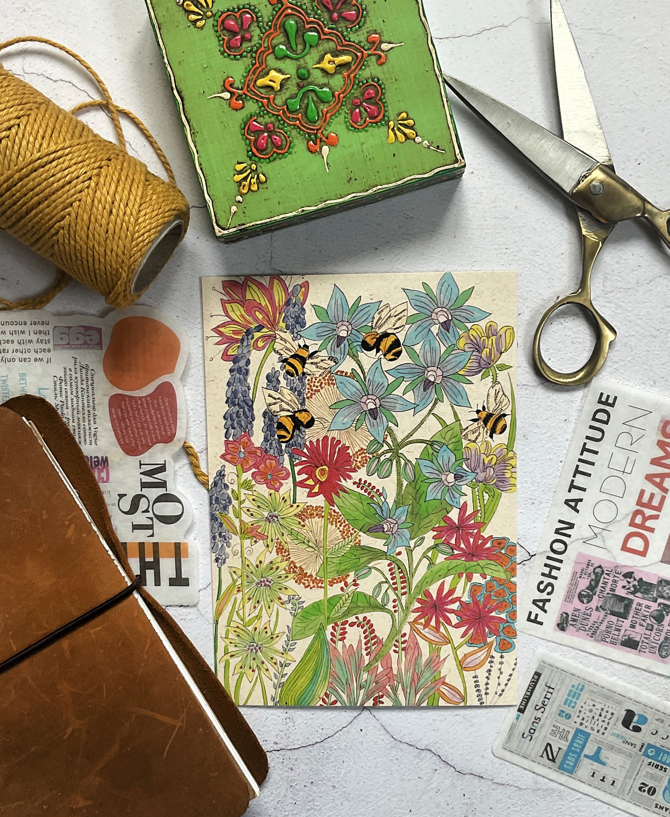 Postcard Pack Boho Postcards Bohemian Prints Hippy Friend | Etsy