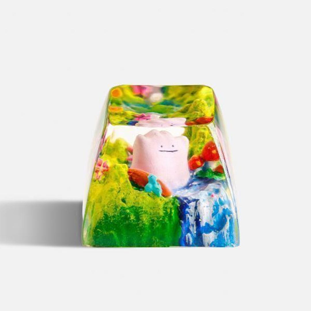 Ditto Pokemon Artisan Keycaps, Custom Resin Keycap for Mechanical ...