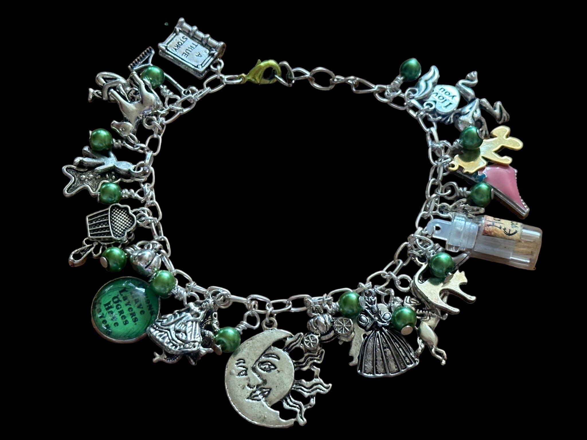 Shrek Donkey Fiona Charm Bracelet Jewllery - Etsy