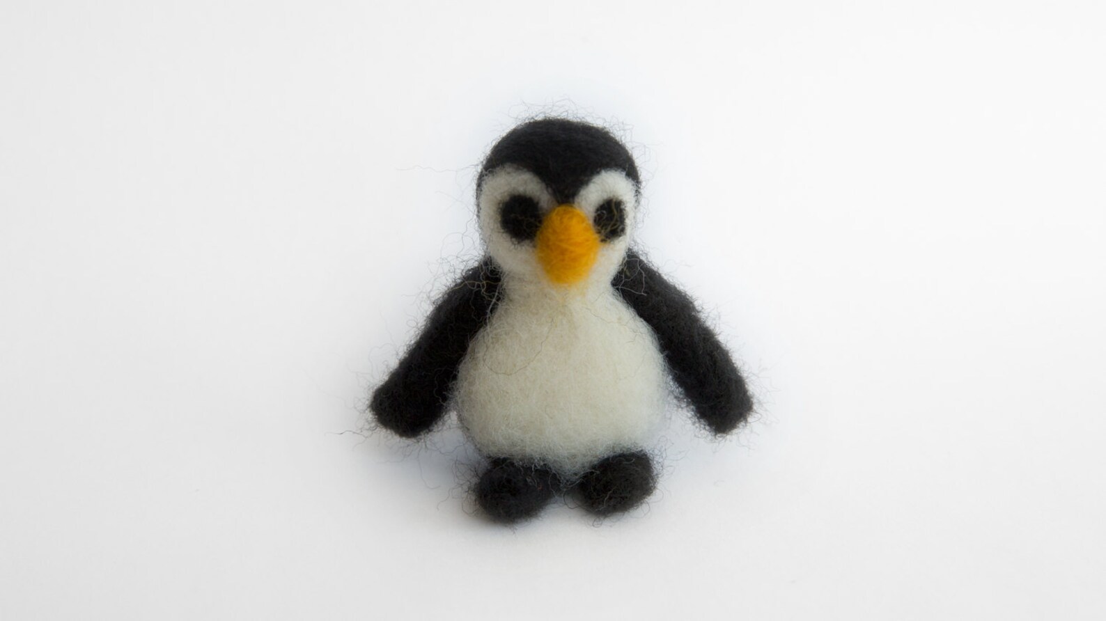 Wool Penguin // Needle Felted Miniature // Nursery Decoration - Etsy