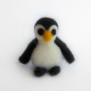 Wool Penguin // Needle Felted Miniature // Nursery Decoration - Etsy