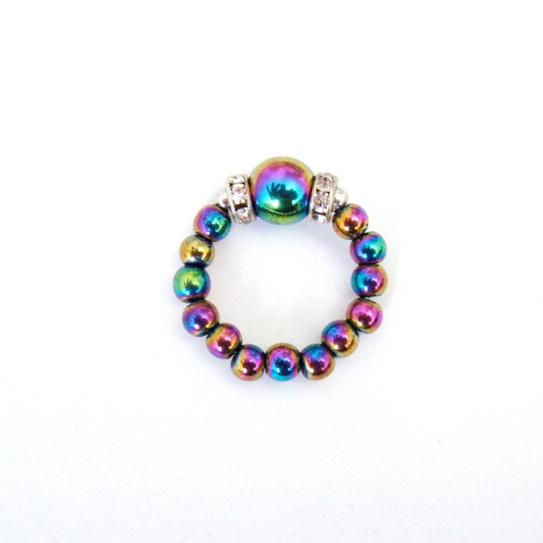 Rainbow Magnetic Ring, First Handmade Rainbow Magnetic Rings for Women ...