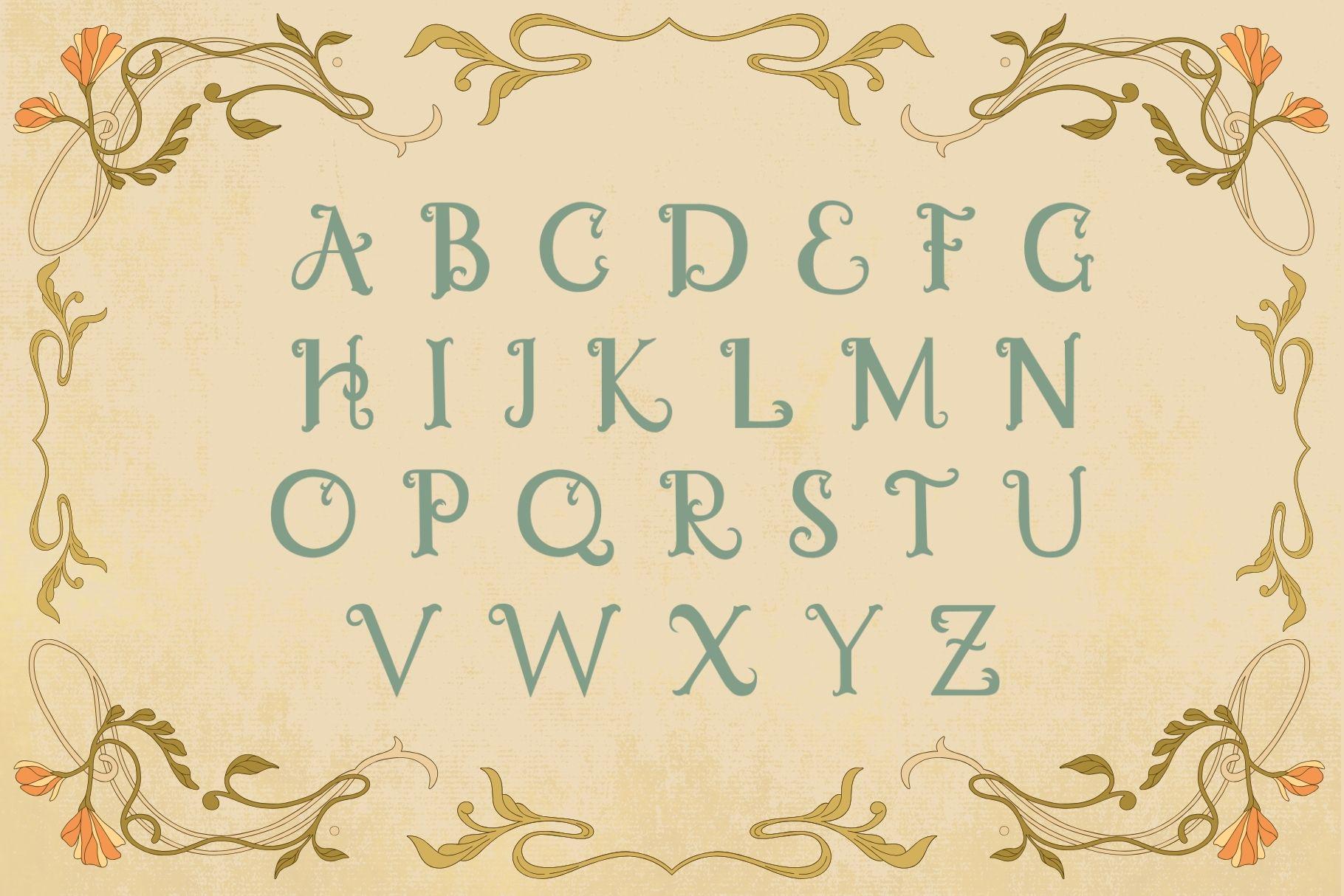Aloura Lune - A Hand Drawn Decorative Vintage Inspired Typeface - Etsy