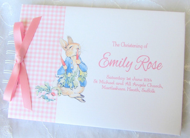 Personalised PETER RABBIT Pink or Blue Christening / Naming - Etsy