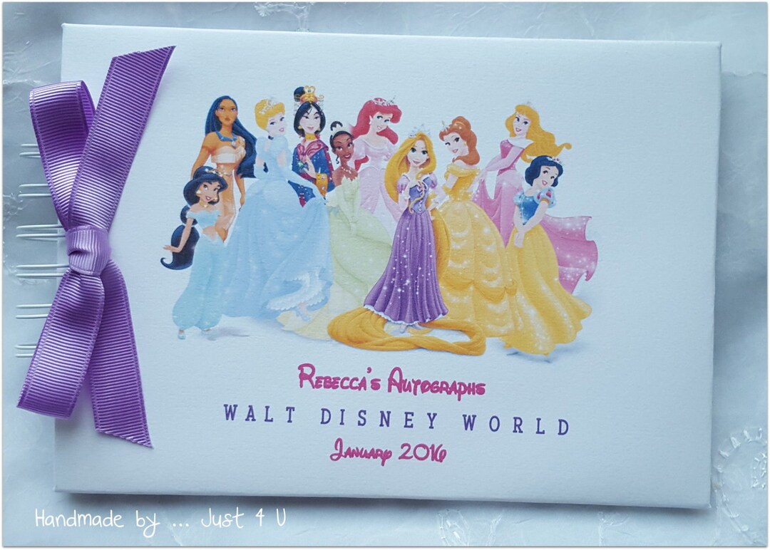Personalised DISNEY PRINCESS Autograph Book Memory Scrapbook Album ...