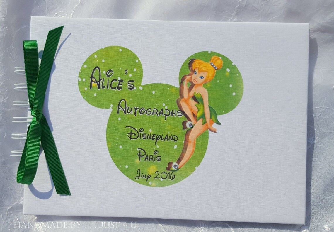 Personalised DISNEY INSPIRED Tinkerbell Memory Autograph Book - Etsy